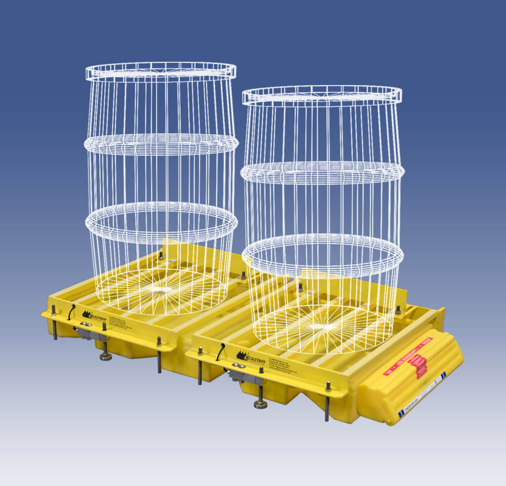 Economical Spill Containment Dual Drum Scale with Bladder