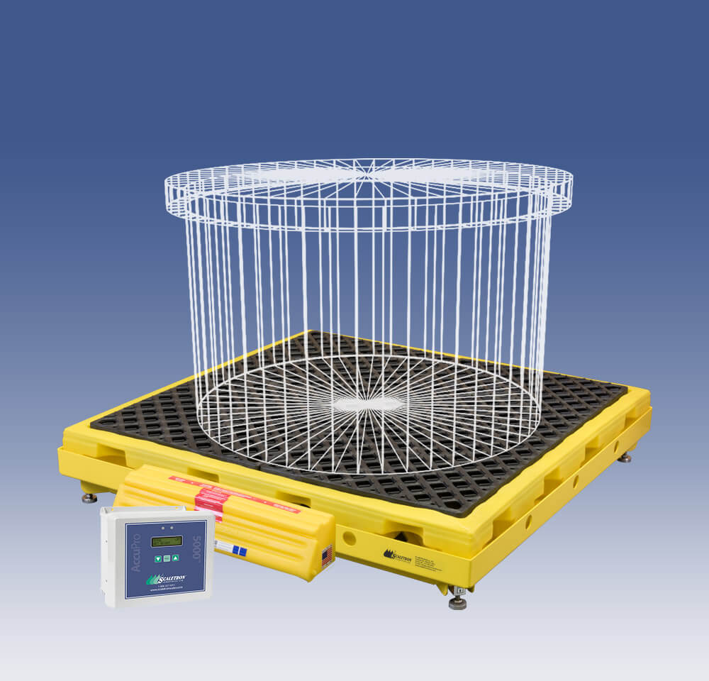 Spill Containment Scales for Weighing Corrosive Chemicals
